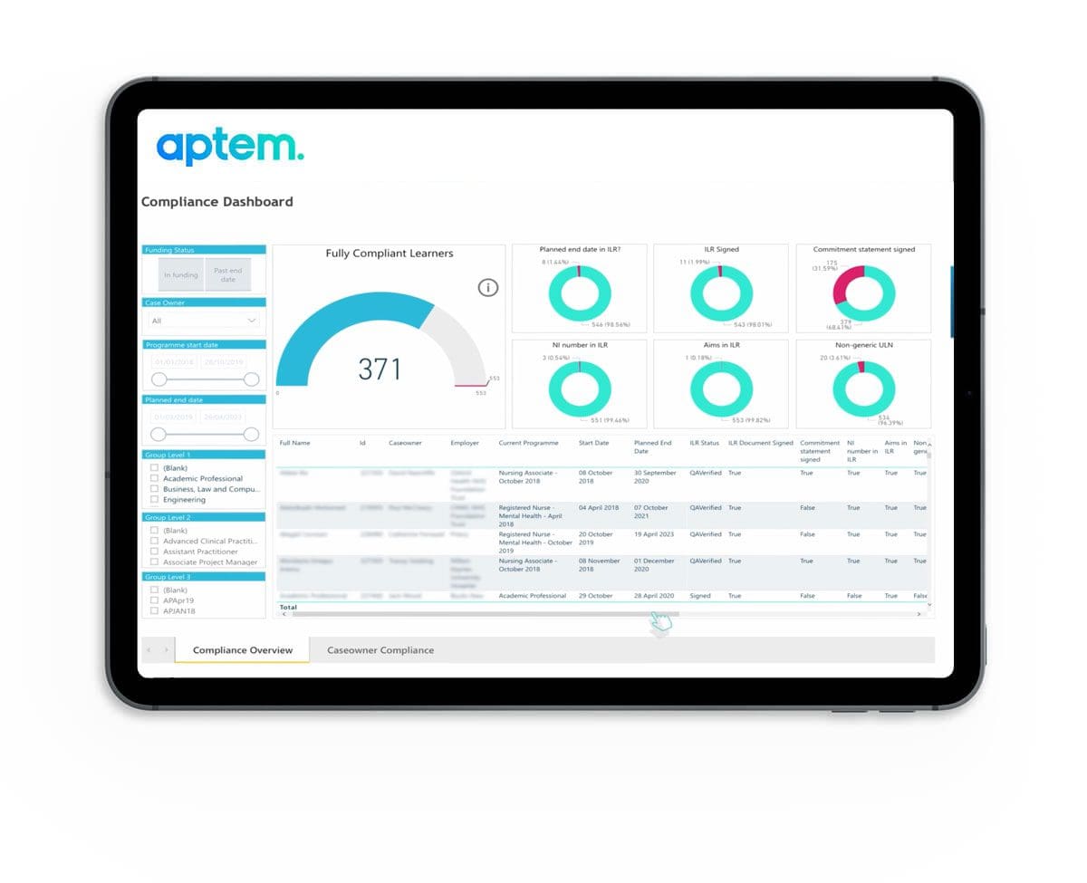 Using Power BI Dashboards for Apprenticeship Management